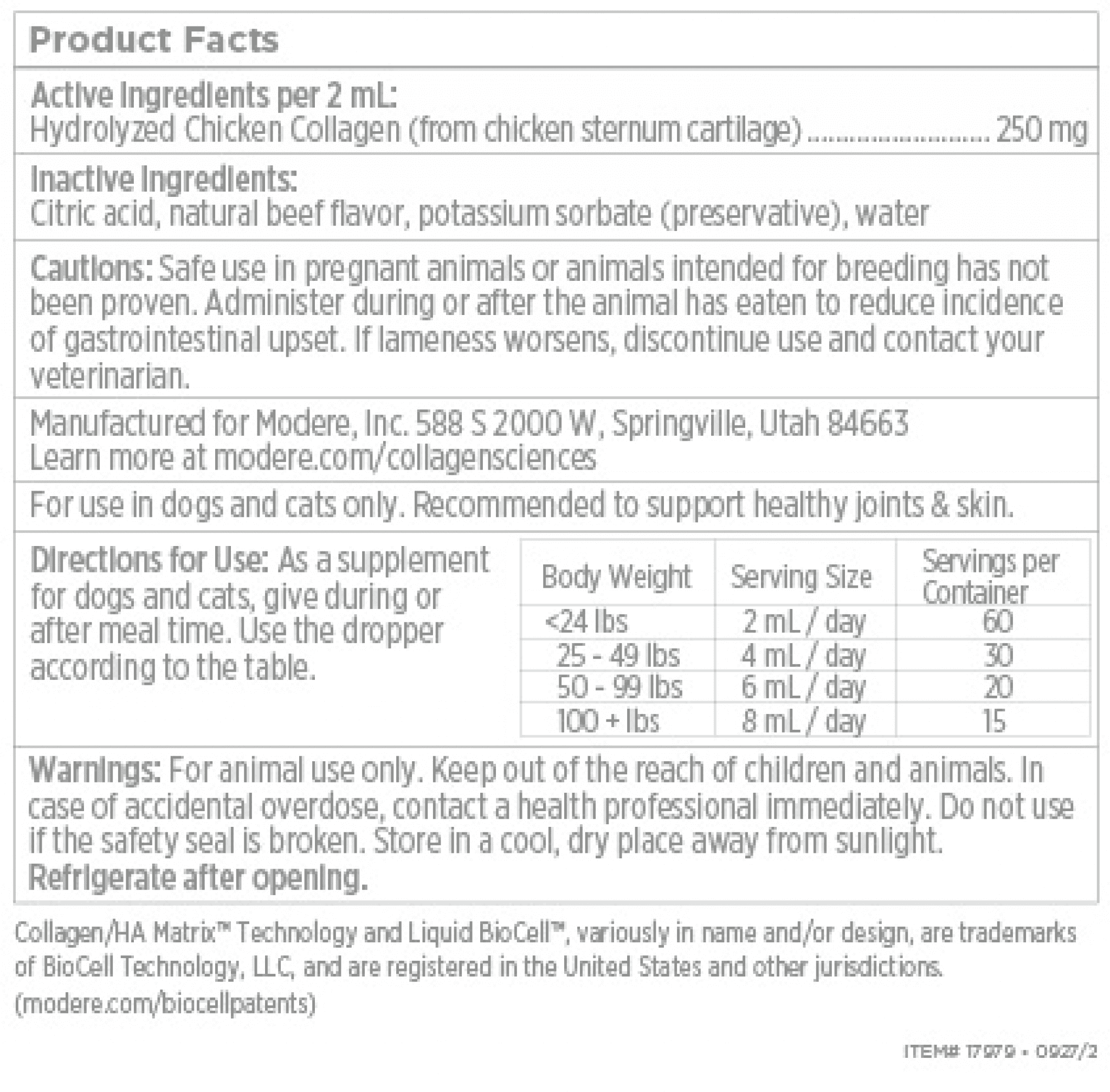 Modere Liquid Biocell Pet | Bio Cell Guide