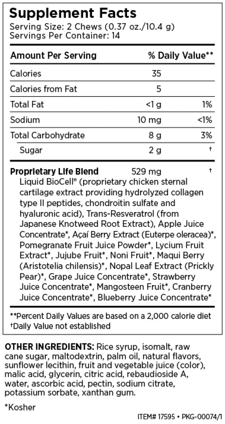 Modere Liquid Biocell Life Chews - Biocell Guide